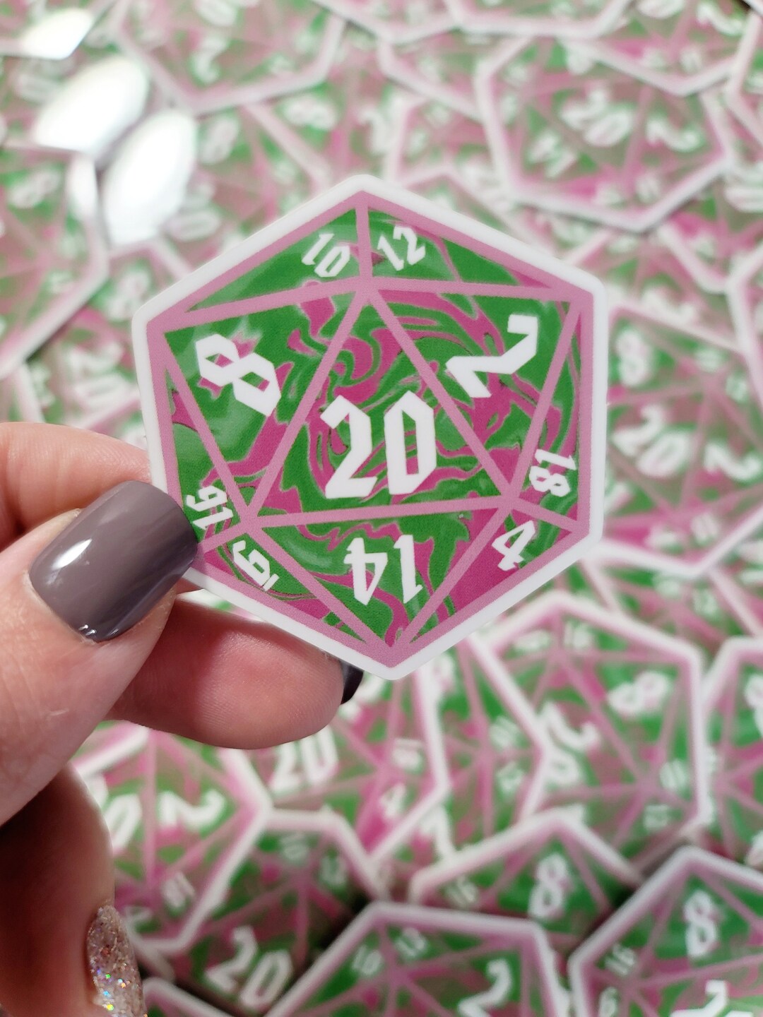 D20 Sticker, Natural 20, Role Playing Games, D20 Dice, D20 Green, Dice ...