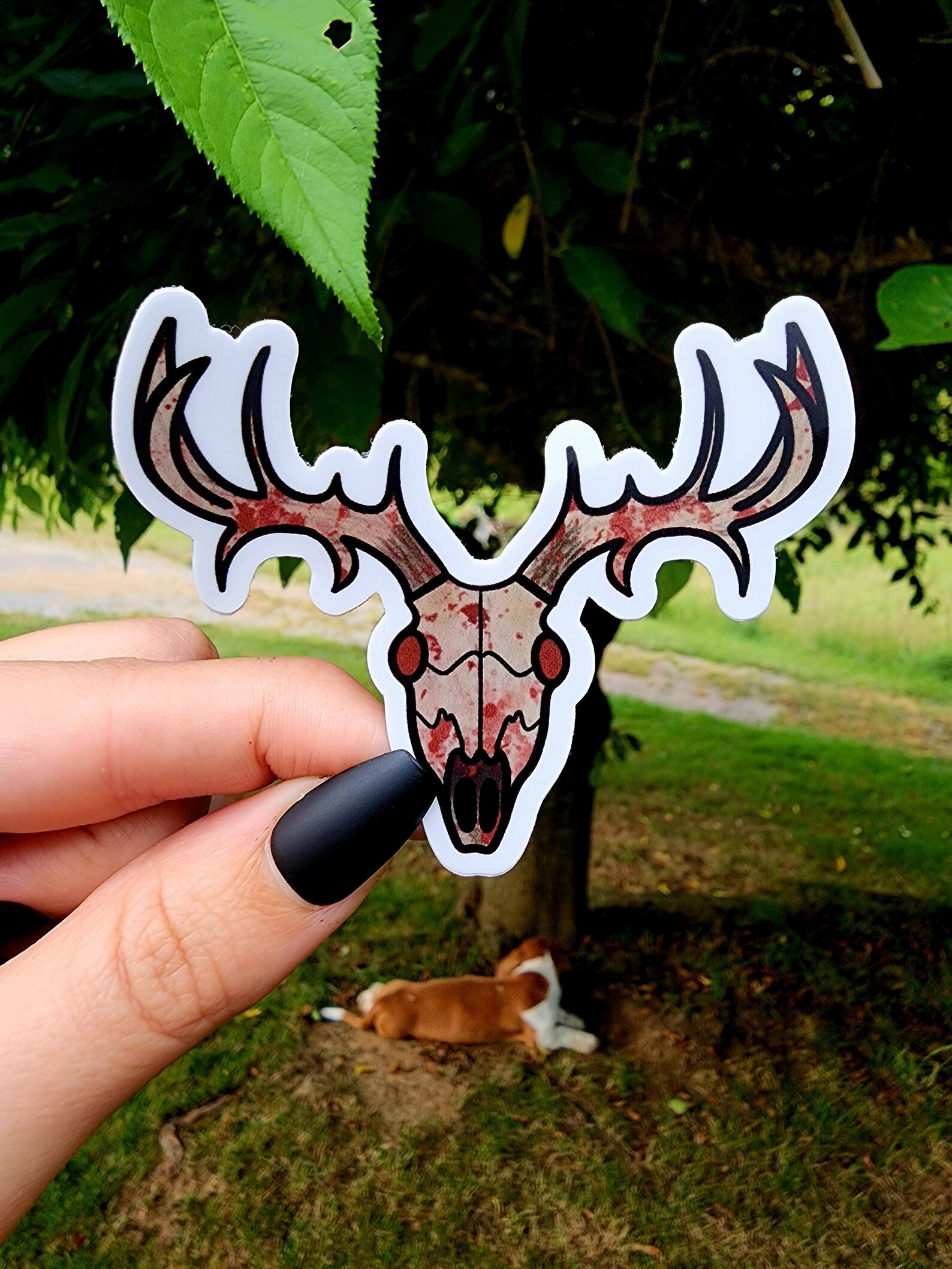 Wendigo Skull Sticker, Wendigo Skeleton, Wendigo Art, Cryptid Stickers ...