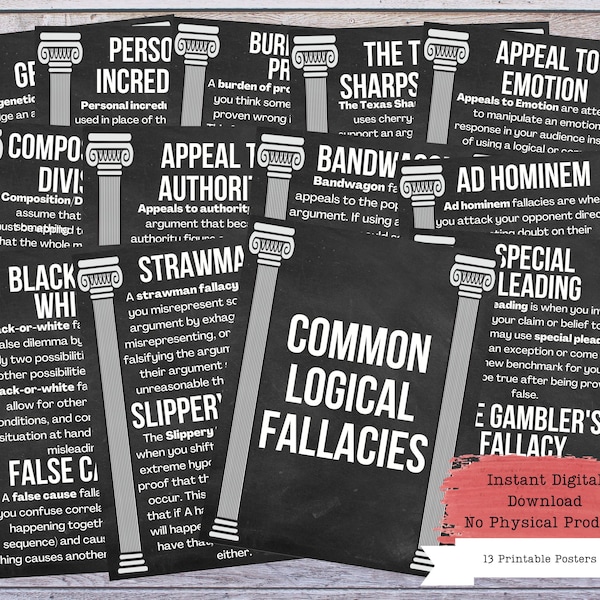 Logical Fallacy Poster - Etsy