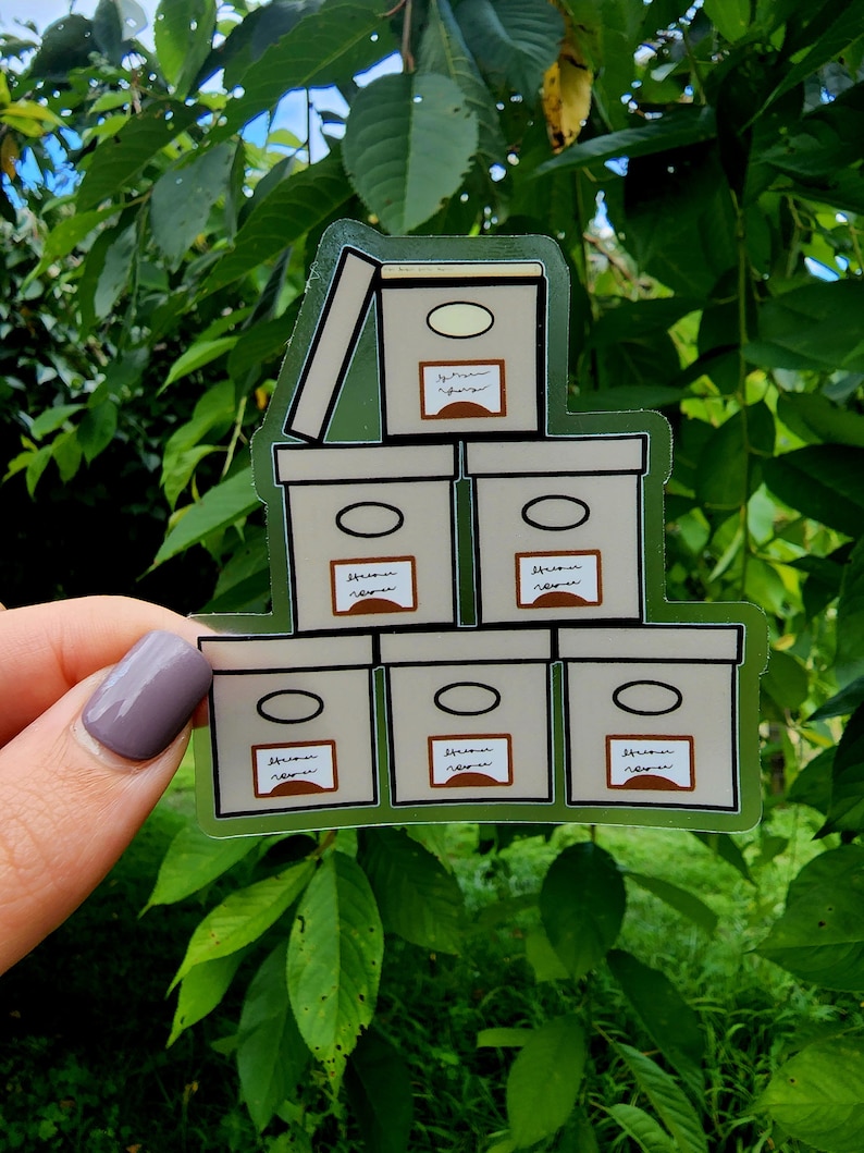 Archival Boxes Clear Sticker Archival Storage Archivist - Etsy