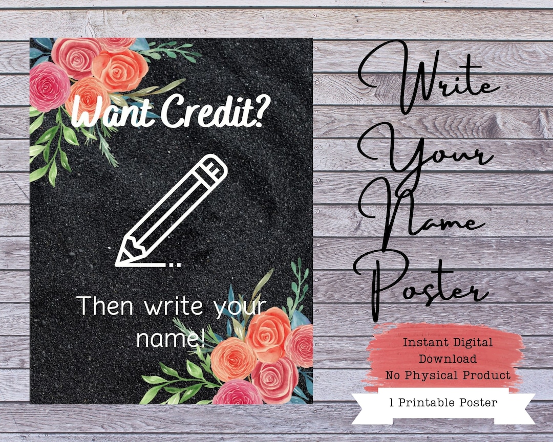 Write Your Name, Printable Poster, Succulent Poster, Class Decor ...