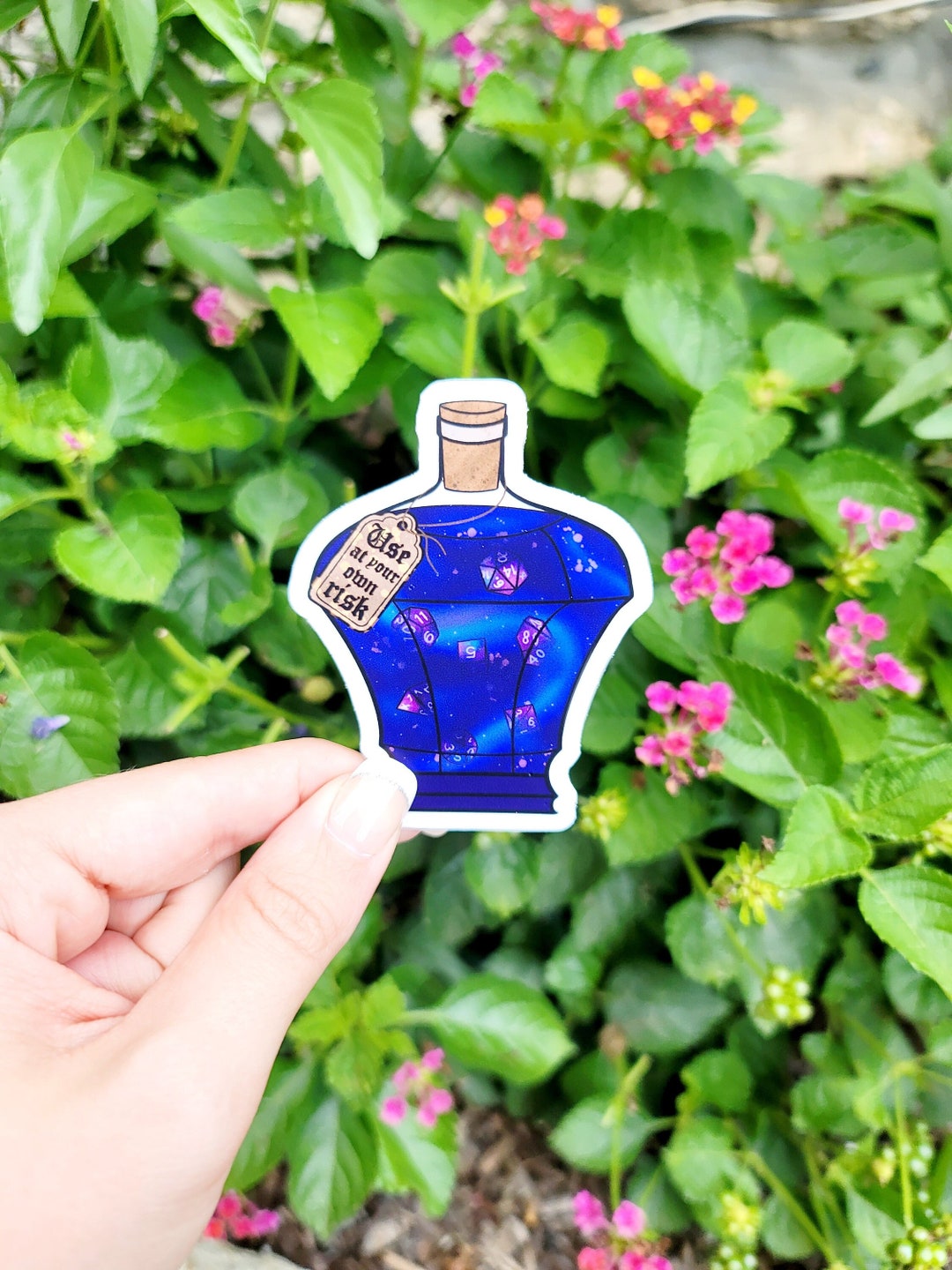 D20 Potion Bottle Sticker, D20 Dice, Dice Sticker, RPG Stickers, RPG ...
