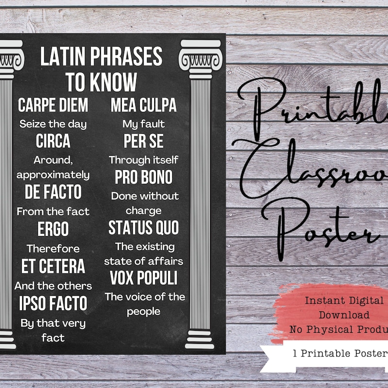 Latin Poster - Etsy