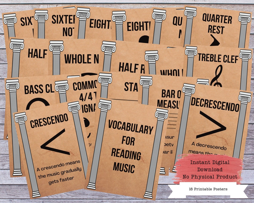 Music Poster Pack, Music Classroom, Music Room Decor, Music Room Art ...