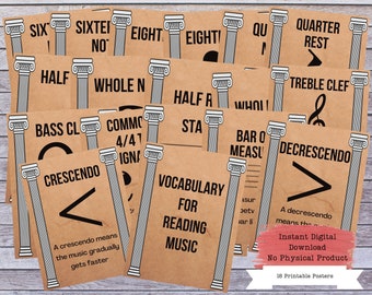 Music Class RULES, Music Poster Pack, Music Room Decor, Music Classroom ...