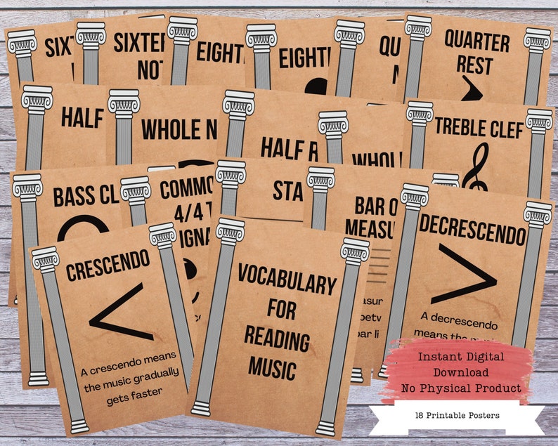 Music Poster Pack Music Classroom Music Room Decor Music - Etsy