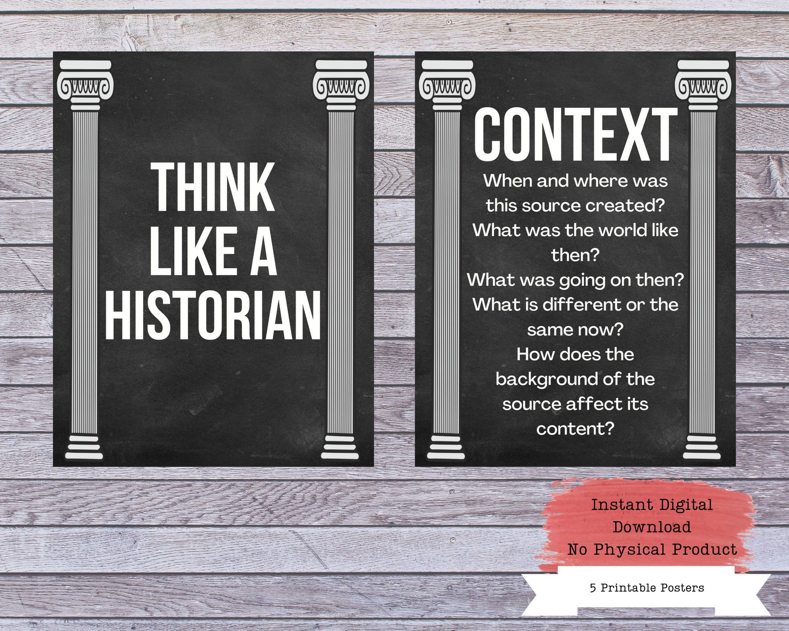 Think Like a Historian History Decor History Poster Social - Etsy
