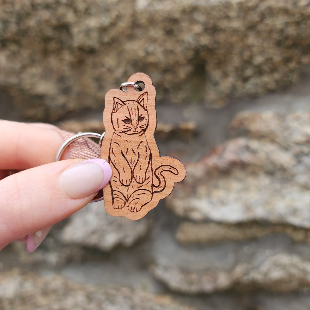 Disgruntled Cat Meme Keychain, Cat Keychain, Kitty Keychain, Weird Cat ...