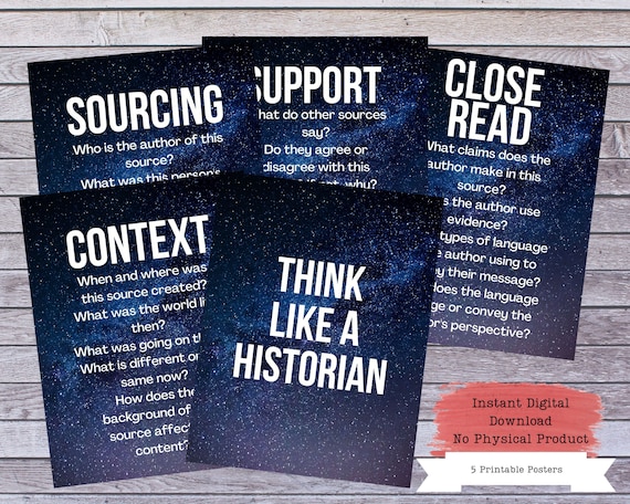 Think Like a Historian History Decor History Poster Social - Etsy