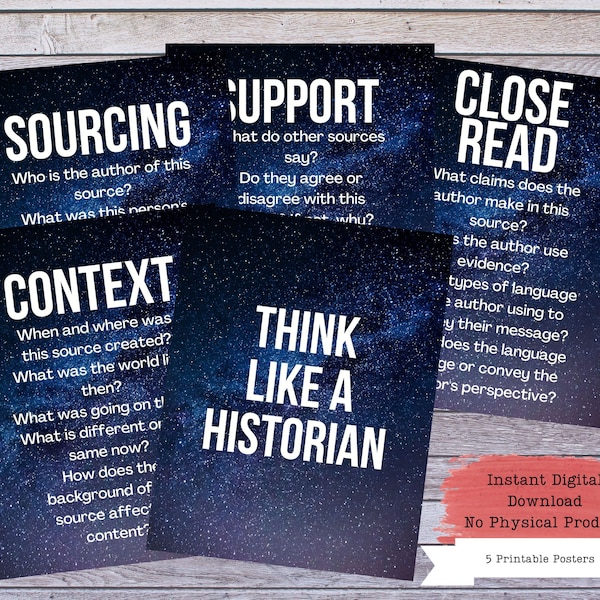 Think Like a Historian Poster - Etsy