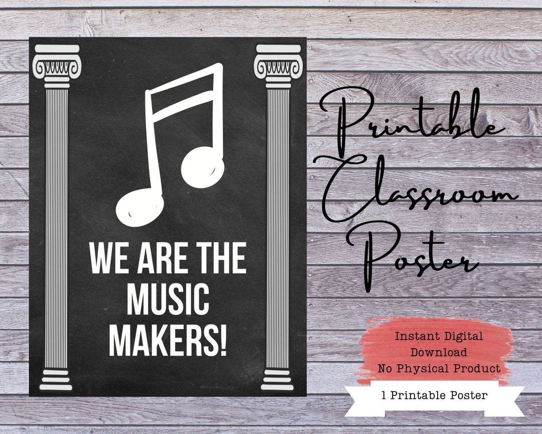 Music Maker Poster, Music Teacher, Music Poster Pack, Music Room Art ...