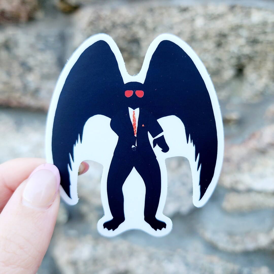 Secret Agent Mothman Sticker, Cryptid Art, Cryptid Club, Cryptid Decor ...