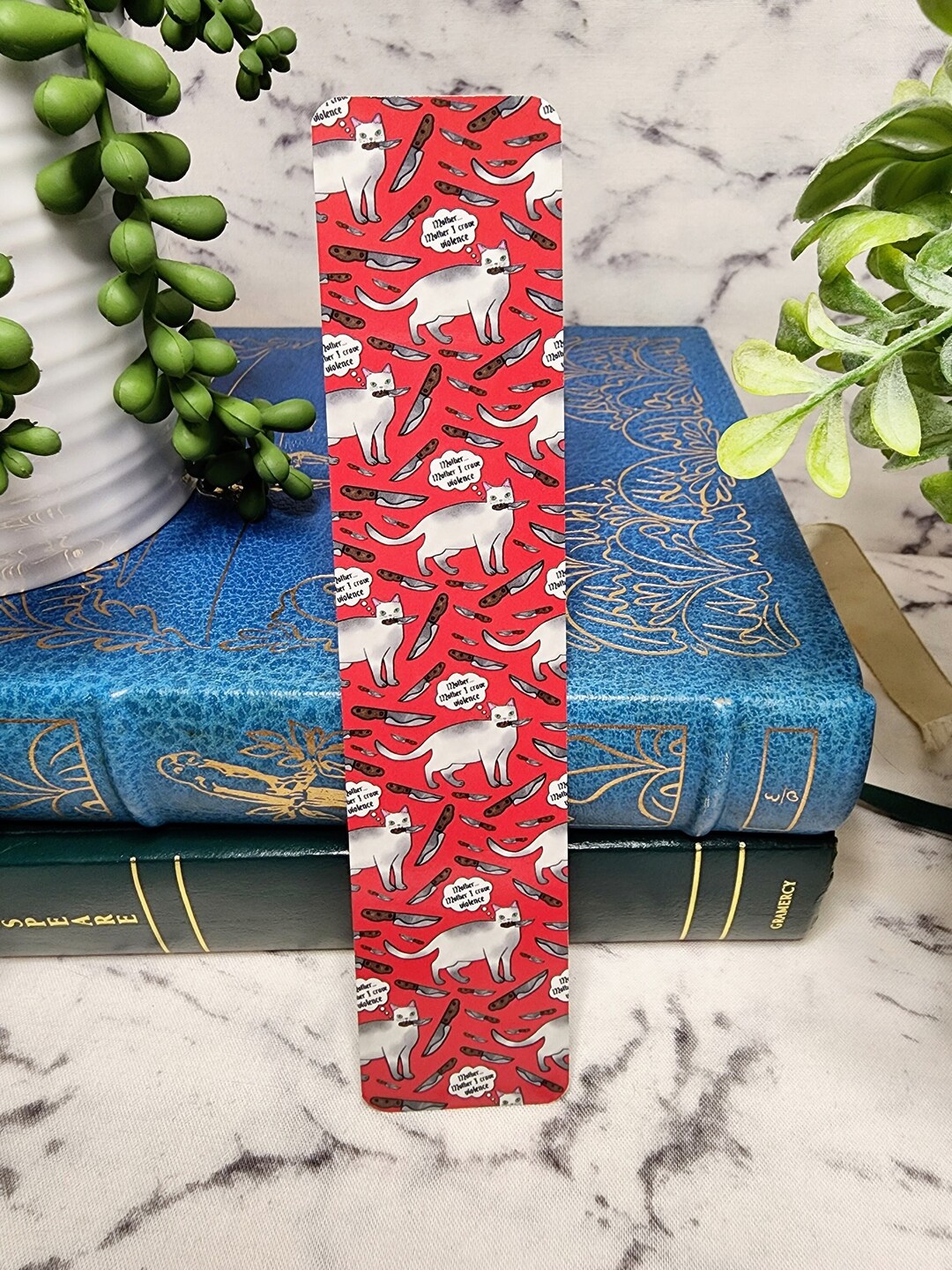 Knife Cat Bookmark, Kitty Bookmark, Cat Bookmark, Meme Bookmark ...