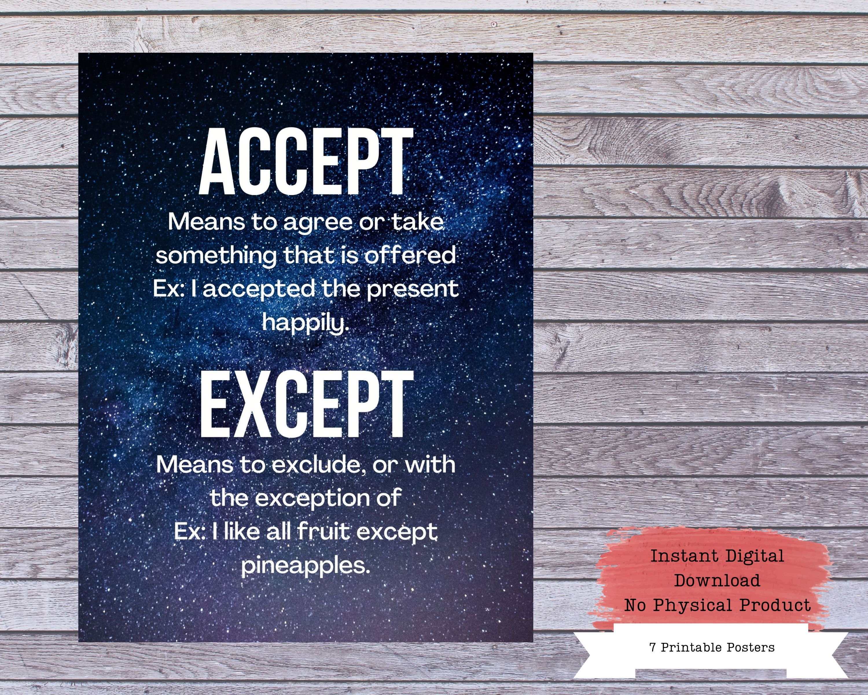 Printable Poster Set English Posters Classroom Decor - Etsy