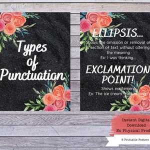Printable ELA Poster, Punctuation Poster, English Teacher, Classroom ...