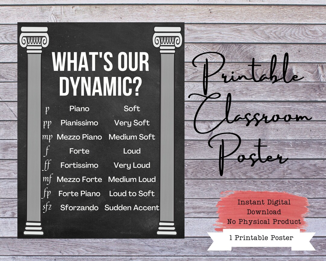What's Our Dynamic, Music Poster Pack, Music Room Art, Band Director ...