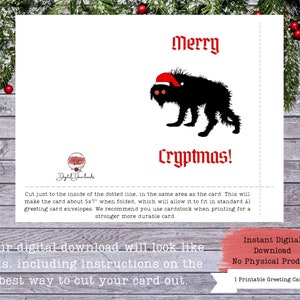 Snarly Yow, Cryptid Cards, Printable Cards, Cryptid Christmas, Cryptid ...