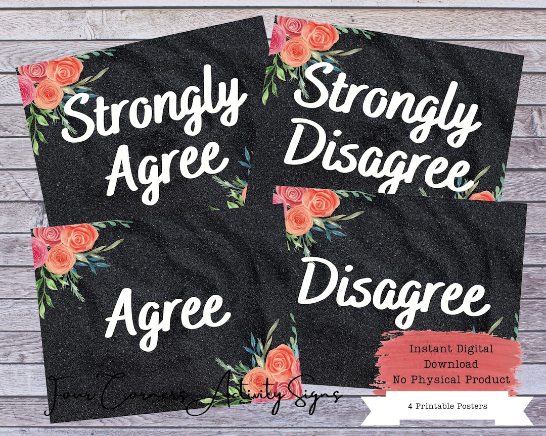 Four Corners Activity Posters, 4 Corners Activity, Classroom Discussion ...