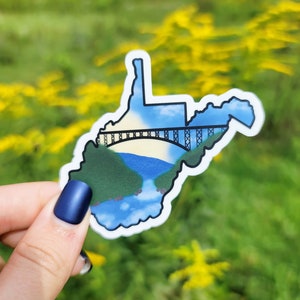 3 Inch WV Sticker, WV State, West Virginia, New River Gorge, Bridge ...