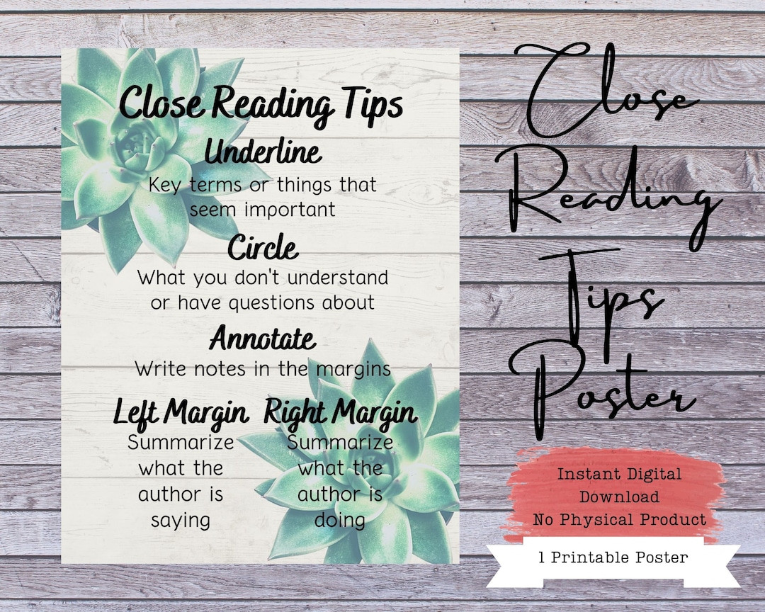 English Classroom Poster, English Teacher, Literature Poster, Reading ...