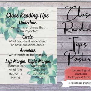 English Classroom Poster, English Teacher, Literature Poster, Reading ...