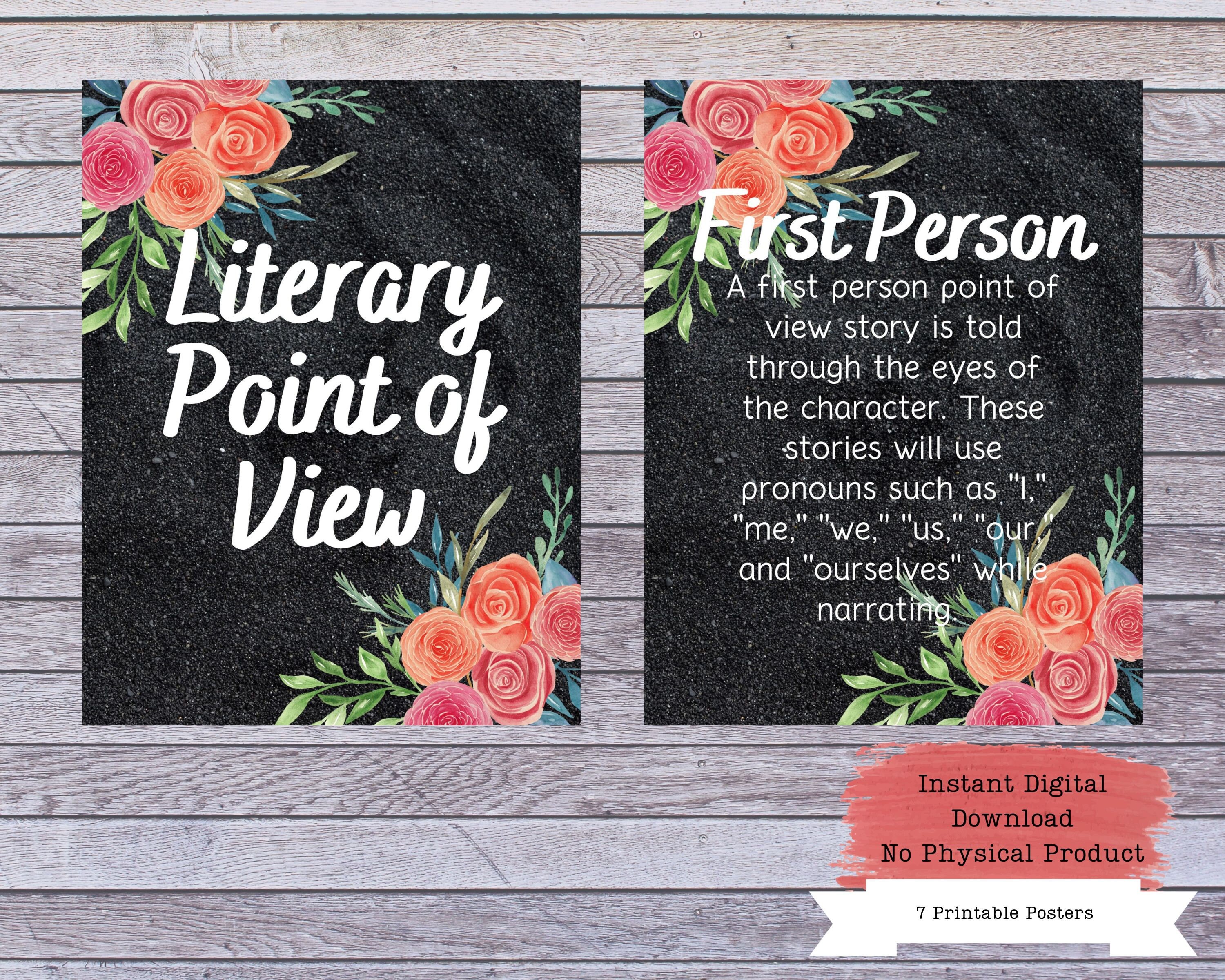 Literary Point of View Printable Poster Set Literature - Etsy