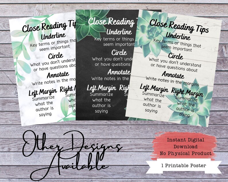 English Classroom Poster English Teacher Literature Poster - Etsy