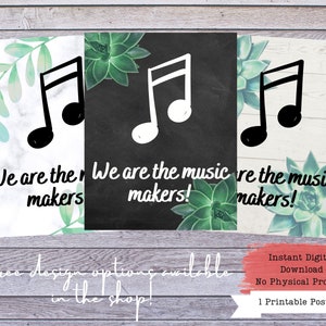 Music Maker Poster, Music Room Art, Music Room Decor, Music Classroom ...