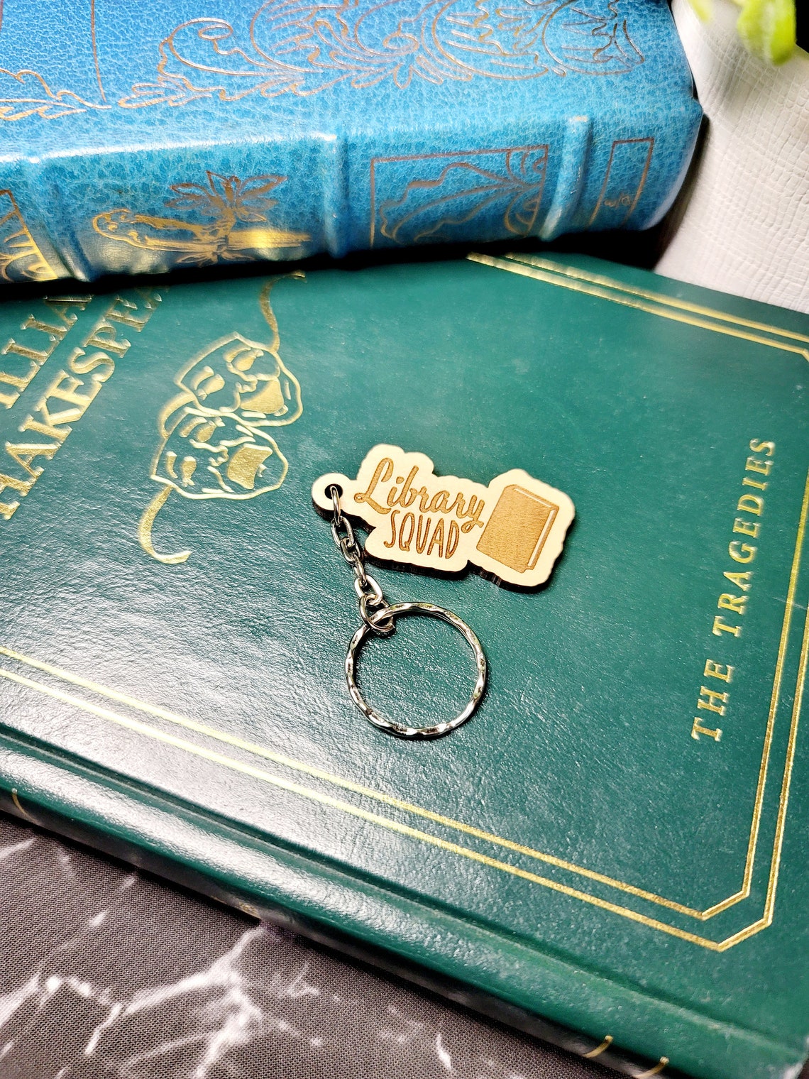 Library Squad Book Keychain Librarian Keychain Librarian - Etsy