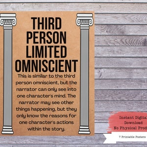 Literary Point of View Printable Poster Set, Literature Poster, High ...