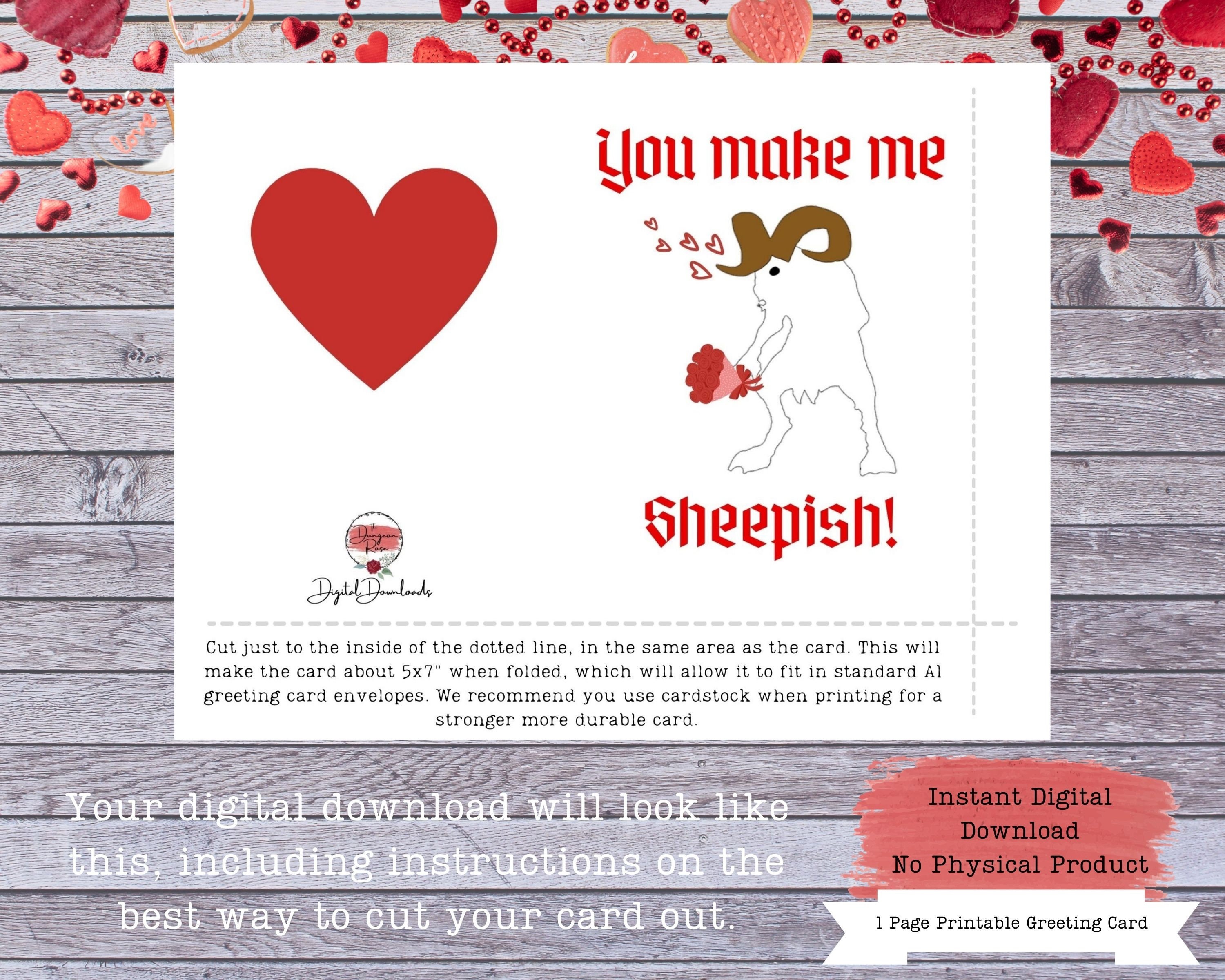 Sheepsquatch, Cryptid Valentine, Cryptid Art, Cryptid Gift, Cryptid ...