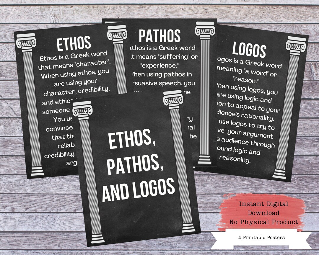 Ethos Pathos Logos, Aristotle Poster, Essay Writing, Classroom ...