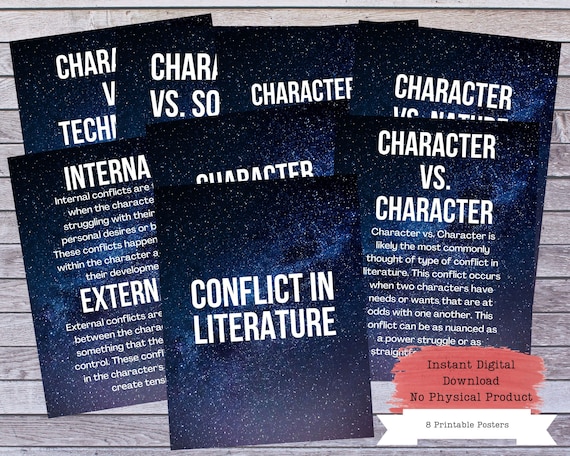 Conflict In Literature Poster
