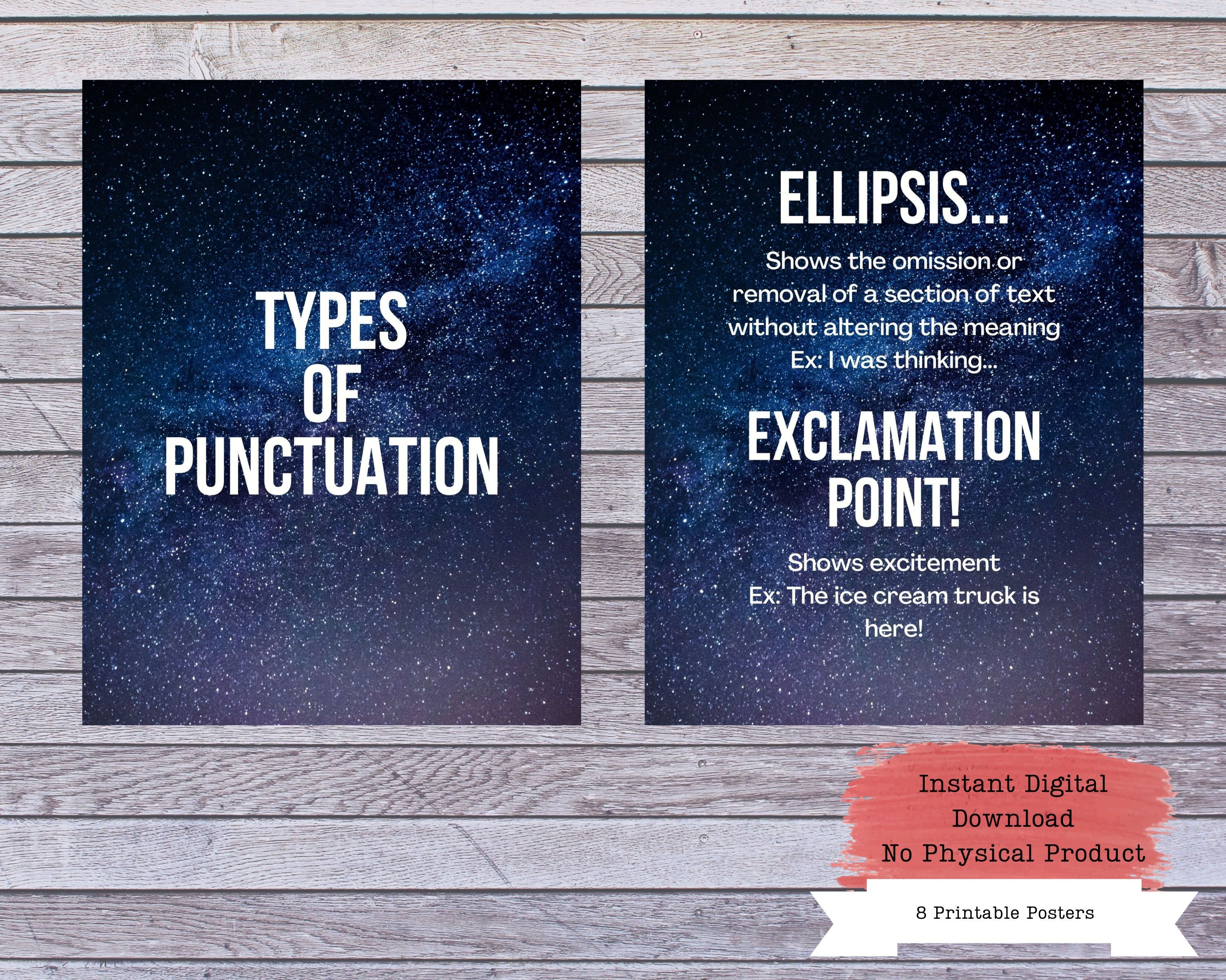 Printable ELA Poster Punctuation Poster English Teacher - Etsy