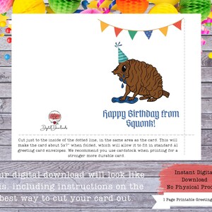 Squonk, Printable Cards, Cryptid Gift, Weird Cards, Cryptid Hunter ...