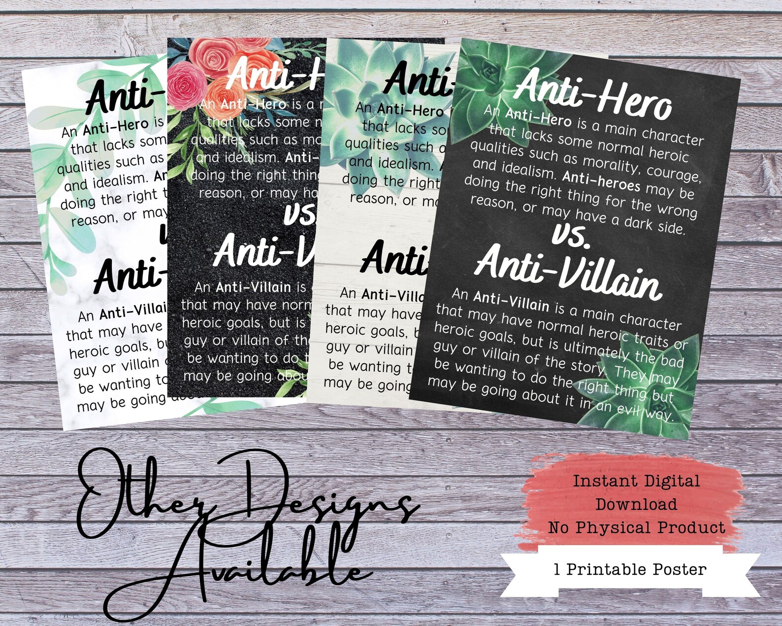 Anti Hero English Classroom Poster English Teacher | Etsy