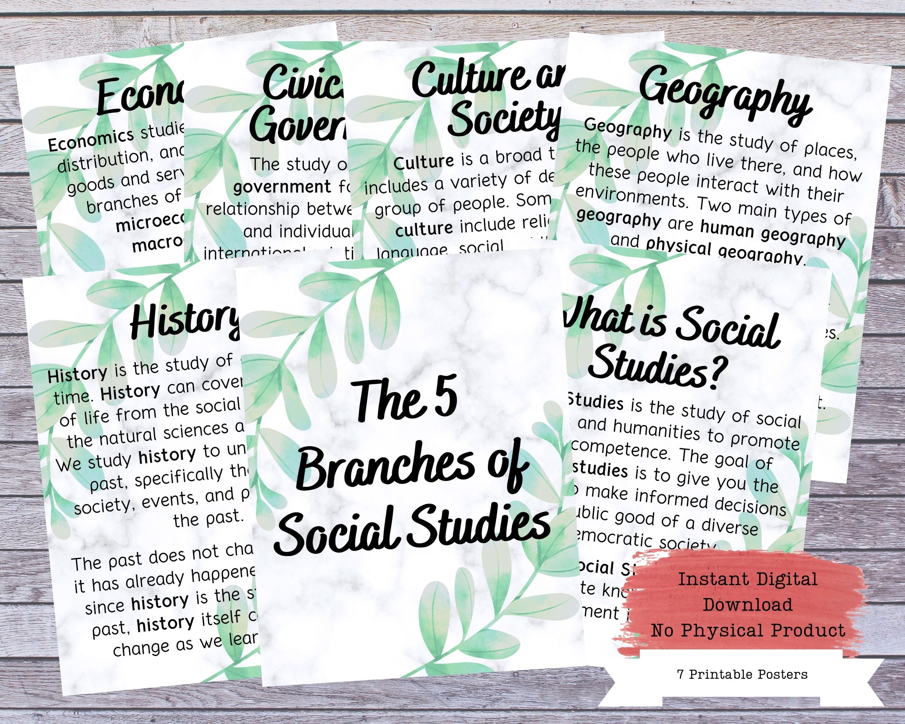 Social Studies Classroom Posters