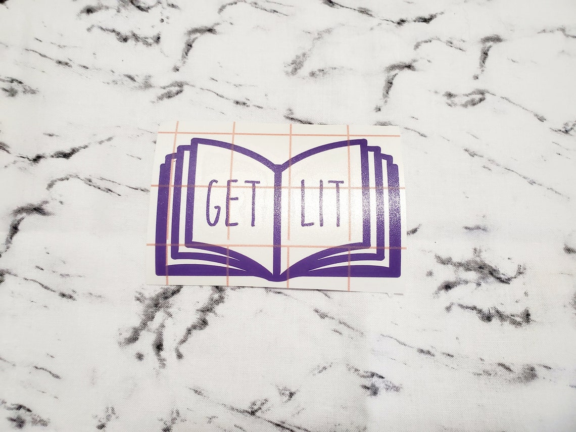 Get Lit Book Decal ELA Teacher Sticker Literature Decal | Etsy
