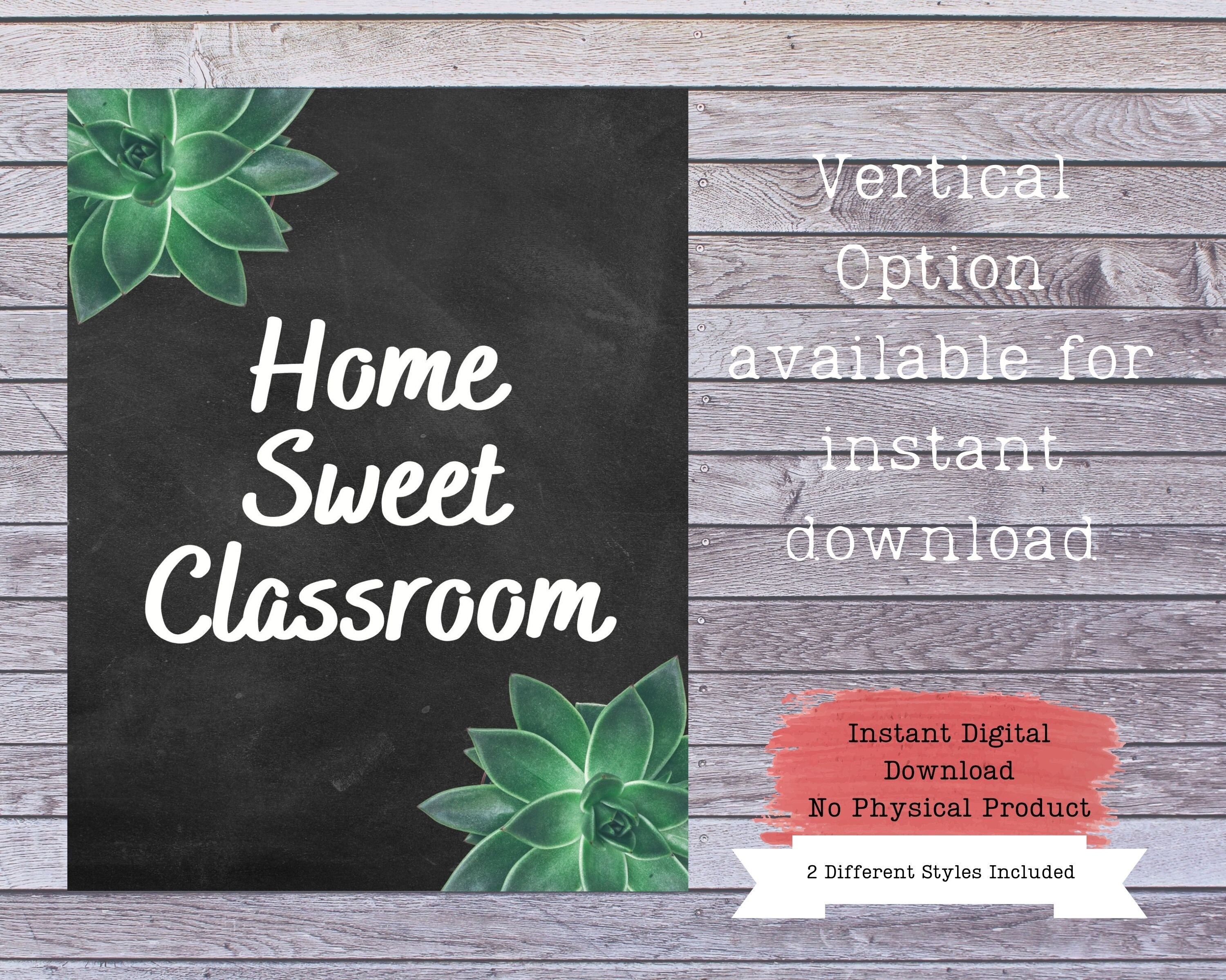 Home Sweet Classroom Class Poster Classroom Signs Classroom | Etsy