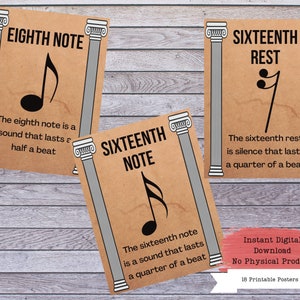 Music Poster Pack, Music Classroom, Music Room Decor, Music Room Art ...