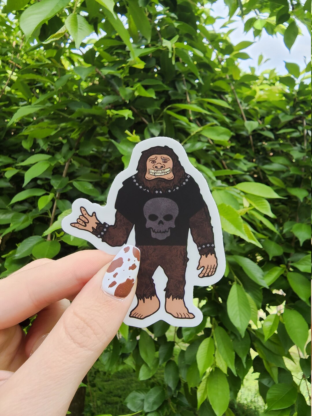 Emo Bigfoot Cryptid Sticker, Cryptid Art, Cryptid Lover Gift, Emo ...