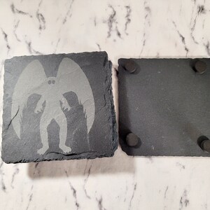 Cryptid Slate Coaster Set, Cryptid Art, Cryptid Coaster Set, Cryptid ...