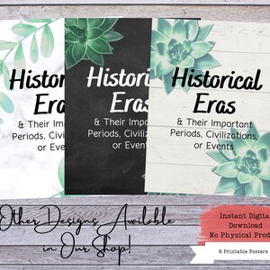 Historical Eras Printable Posters, History Timeline, World History ...