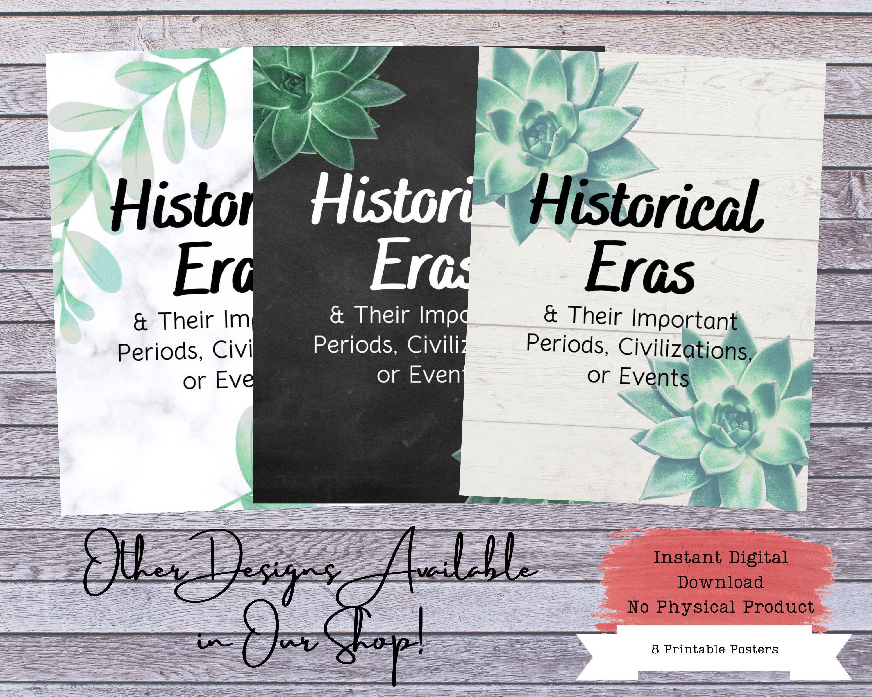 Historical Eras Printable Posters History Timeline World - Etsy