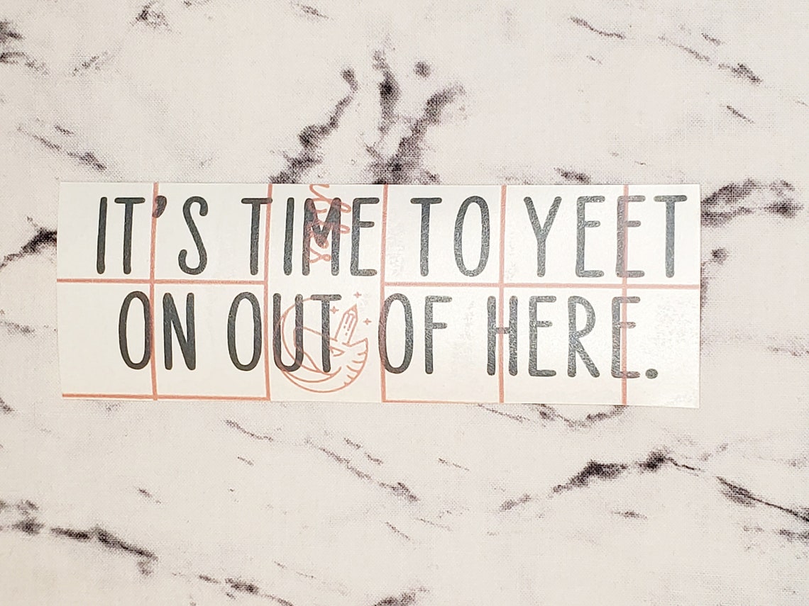 Yeet Oof Meme Stickers Yeet Decal Meme Car Decal Yeet Or | Etsy