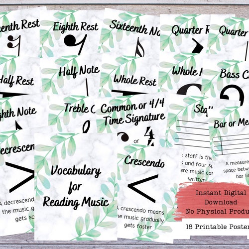 Music Poster Pack Music Classroom Music Room Decor Music - Etsy