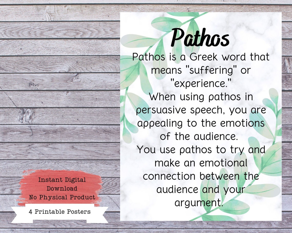 Ethos Pathos Logos Speech Classroom Classroom Posters | Etsy