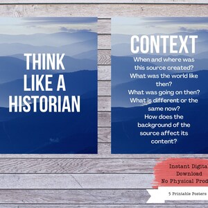 Think Like a Historian, History Decor, History Poster, Social Studies ...