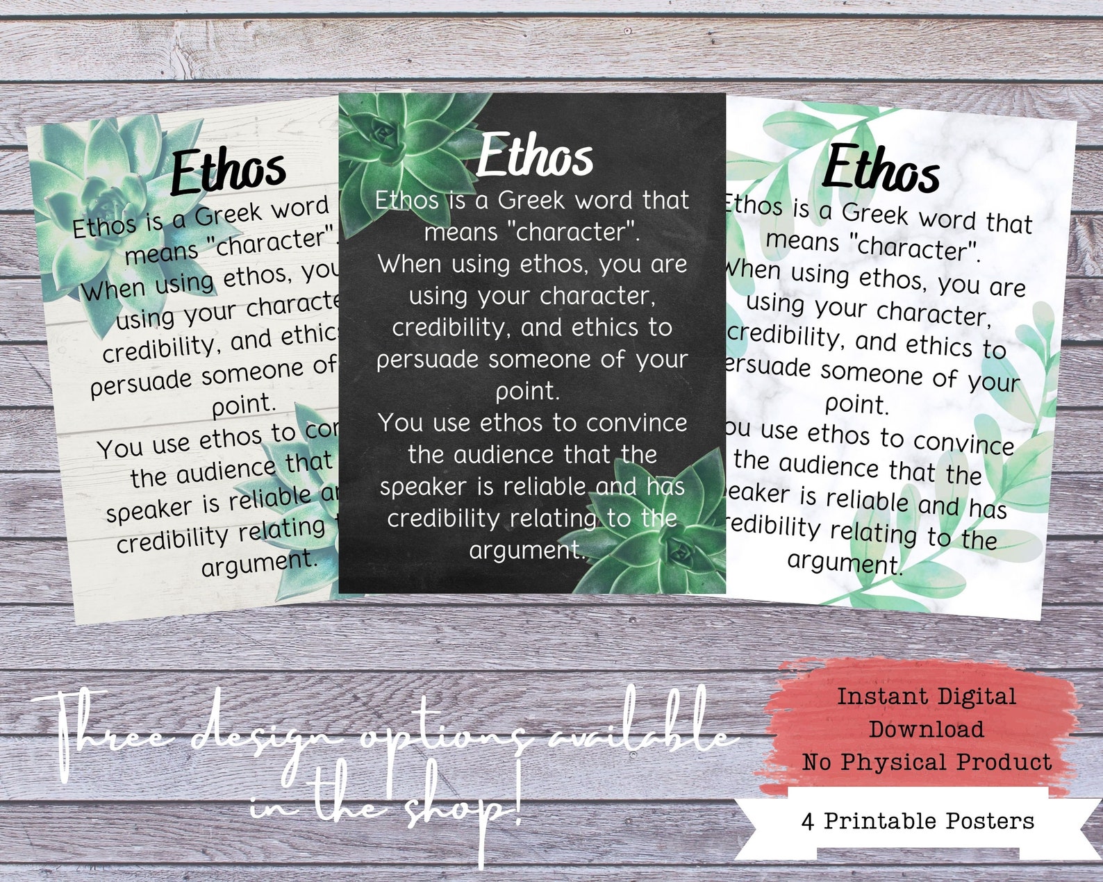Ethos Pathos Logos Speech Classroom Classroom Posters - Etsy UK