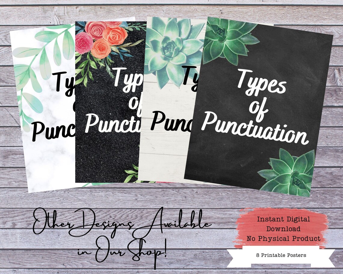 Printable ELA Poster Punctuation Poster English Teacher - Etsy